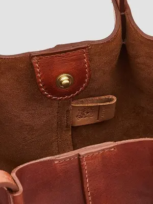 Il Bisonte Leather Tote Bag - Seppia