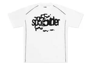 SP5DER Contrast Stitch Slub Tee Shirt - White