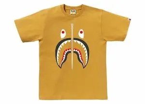 A BATHING APE Shark Tee Shirt - Yellow