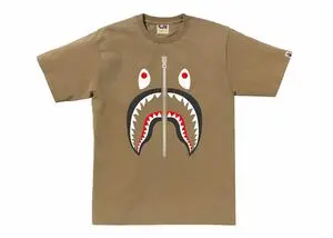 A BATHING APE Shark Tee Shirt - Beige