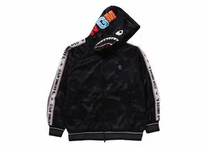 A BATHING APE Solid Camo Relaxed Fit Shark Full Zip Hoodie