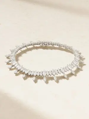 ANITA KO Atlas 18-karat White Gold Diamond Bracelet - Silver