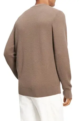 Theory Maden T.novo Crewneck Wool Sweater - Dark Taupe