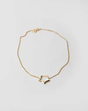 Prada Metal Necklace - Gold