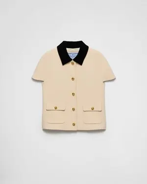 Prada Sablé Compact Short-sleeved Jacket