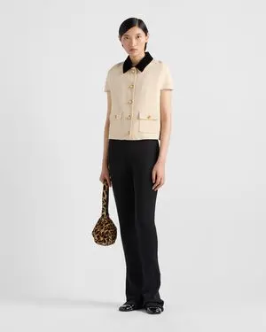 Prada Sablé Compact Short-sleeved Jacket