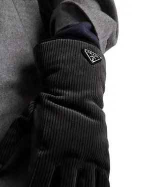 Prada Corduroy Gloves - Black