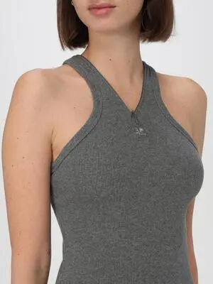 COURREGES Ribbed Knit Mini Dress - Grey