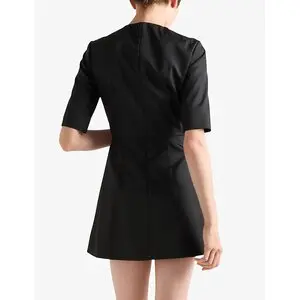 Prada Re-nylon Logo-plaque Mini Dress