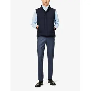 Corneliani Padded Woven Gilet With Concealed Hood