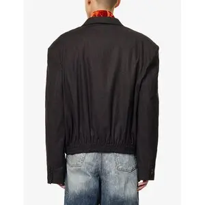 Martine Rose Double-breasted Striped Relaxed-fit Stretch-woven Blend Jacket