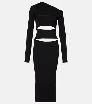 Christopher Esber Ribbed-knit Jersey Midi Dress
