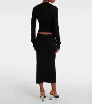 Christopher Esber Ribbed-knit Jersey Midi Dress