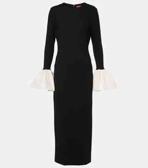 Staud Hawthorne Maxi Dress With Taffeta Trim