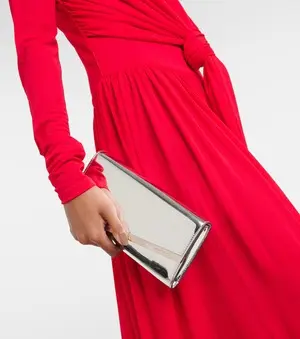 JIMMY CHOO Emmie Mirrored Clutch - Silver