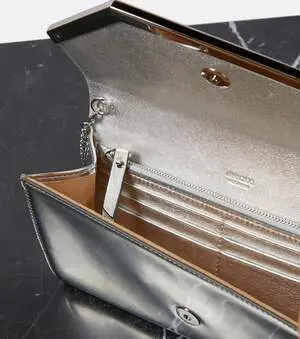 JIMMY CHOO Emmie Mirrored Clutch - Silver