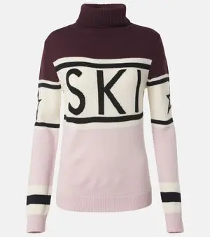 Perfect Moment Schild Intarsia Wool Turtleneck Sweater