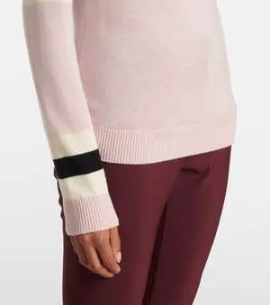 Perfect Moment Schild Intarsia Wool Turtleneck Sweater