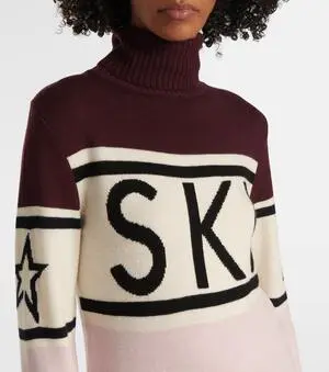 Perfect Moment Schild Intarsia Wool Turtleneck Sweater