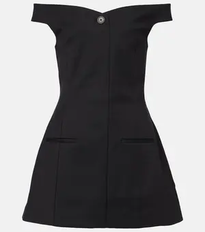 SIR. Sandrine Off-the-shoulder Mini Dress - Black