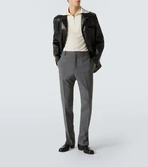 JIL SANDER Virgin Wool Tapered Trousers