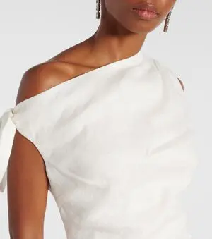 SIR. Tamara Linen Maxi Dress - White