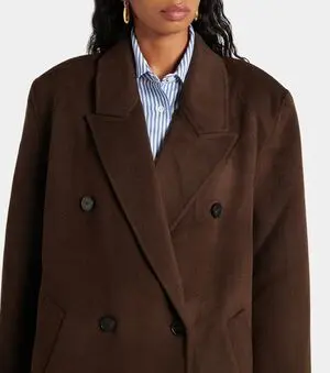 THE FRANKIE SHOP Gaia Double-breasted Wool-blend Coat