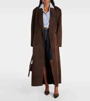 THE FRANKIE SHOP Gaia Double-breasted Wool-blend Coat