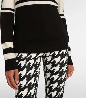 Perfect Moment Schild Intarsia Wool Turtleneck Sweater - Black