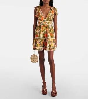 Poupette St Barth Cara Printed Cotton Minidress