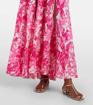 Poupette St Barth Carla Printed Halterneck Maxi Dress