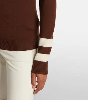 Perfect Moment Schild Intarsia Wool Turtleneck Sweater - Brown