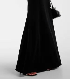 SELF-PORTRAIT Peplum Velvet Bustier Gown