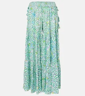 Poupette St Barth Colleen Printed Wide-leg Pants