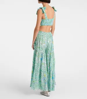 Poupette St Barth Colleen Printed Wide-leg Pants