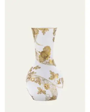 GINORI 1735 Oriente Italiano Aurum Tulipano Vase, 8 - White Pattern
