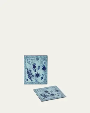 GINORI 1735 Oriente Italiano Iris Porcelain Placemats, Set Of 2 - Blue
