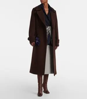 Dries Van Noten 105 Glitter Wedge Knee-high Boots