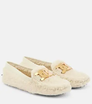 TOD'S Kate Shearling Loafers - White
