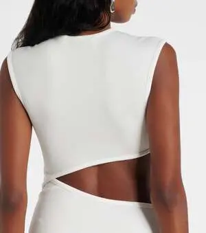 Christopher Esber Concave Stone Maxi Dress - White