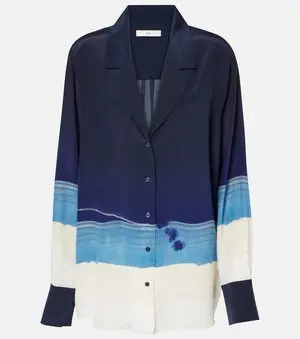 SIR. Mariner Printed Silk Crêpe De Chine Shirt