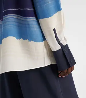 SIR. Mariner Printed Silk Crêpe De Chine Shirt