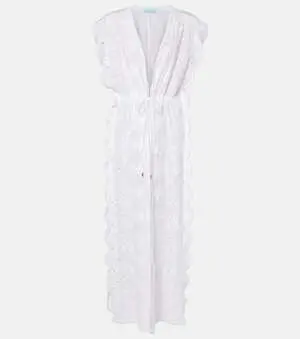 Melissa Odabash Talitha Broderie Anglaise Cotton Beach Dress - White