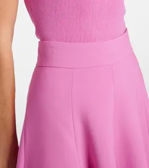 Oscar De La Renta High-rise Wool-blend Midi Skirt