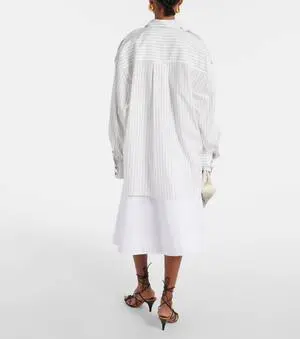 Khaite Tamal Pinstriped Cotton Shirt