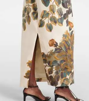 SIR. Evalita Floral Linen Bustier Dress
