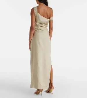 SIR. Tamara Linen Maxi Dress - Green