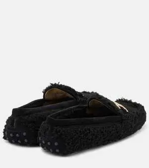 TOD'S Gommini Catena Shearling Driving Shoes