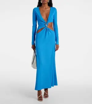 Christopher Esber Cavern Stone Maxi Dress - Blue
