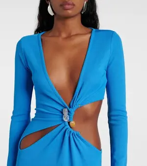 Christopher Esber Cavern Stone Maxi Dress - Blue